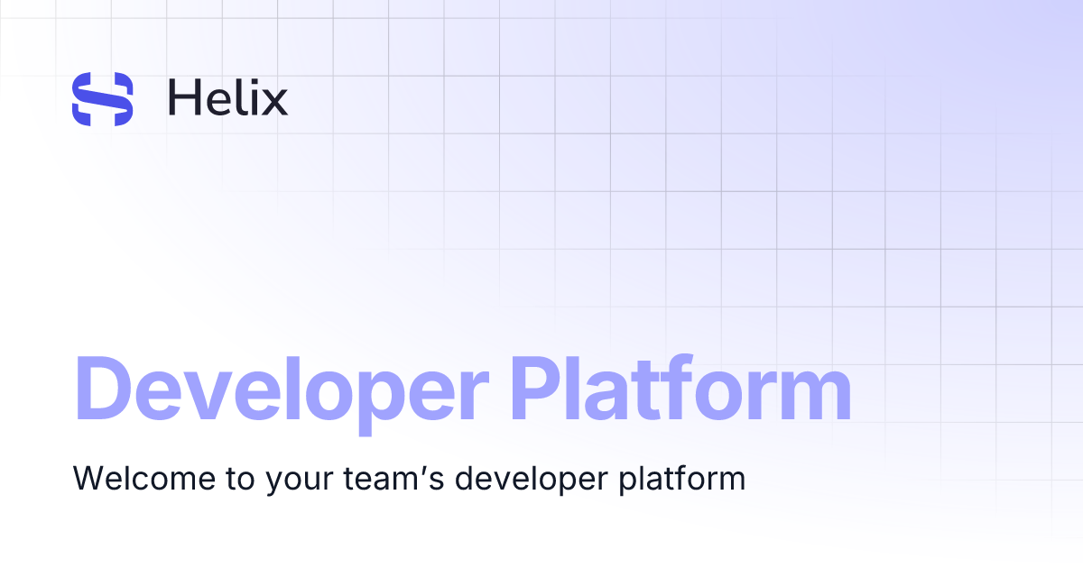 Developer Platform | Helix Docs